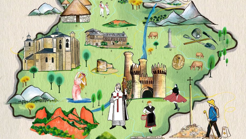 El Bierzo estrena mapa ilustrado de la mano de Puri Salví