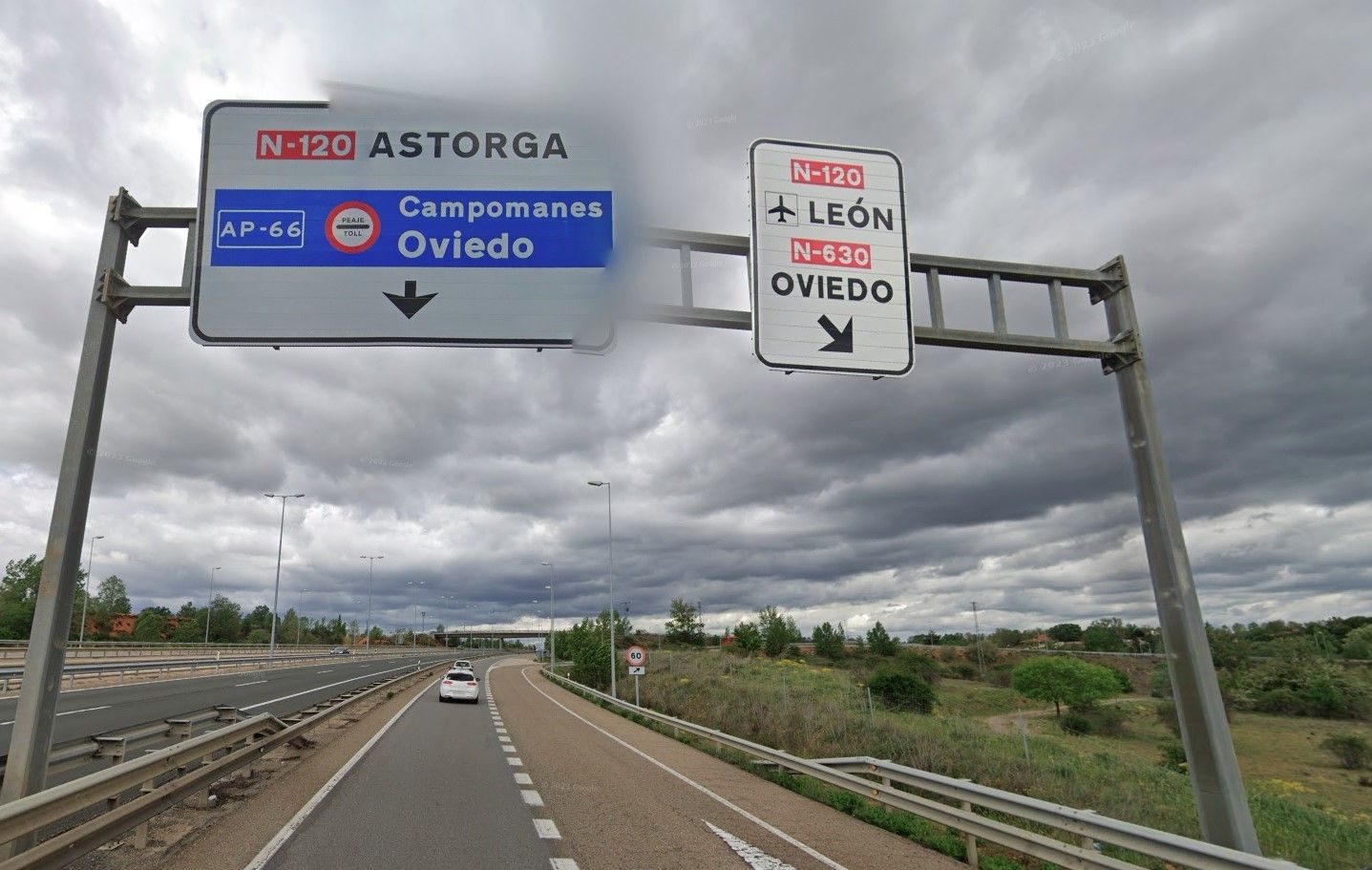 Afectado el tráfico de la AP-66 y la A-66 por la mejora del firme en La Virgen del Camino