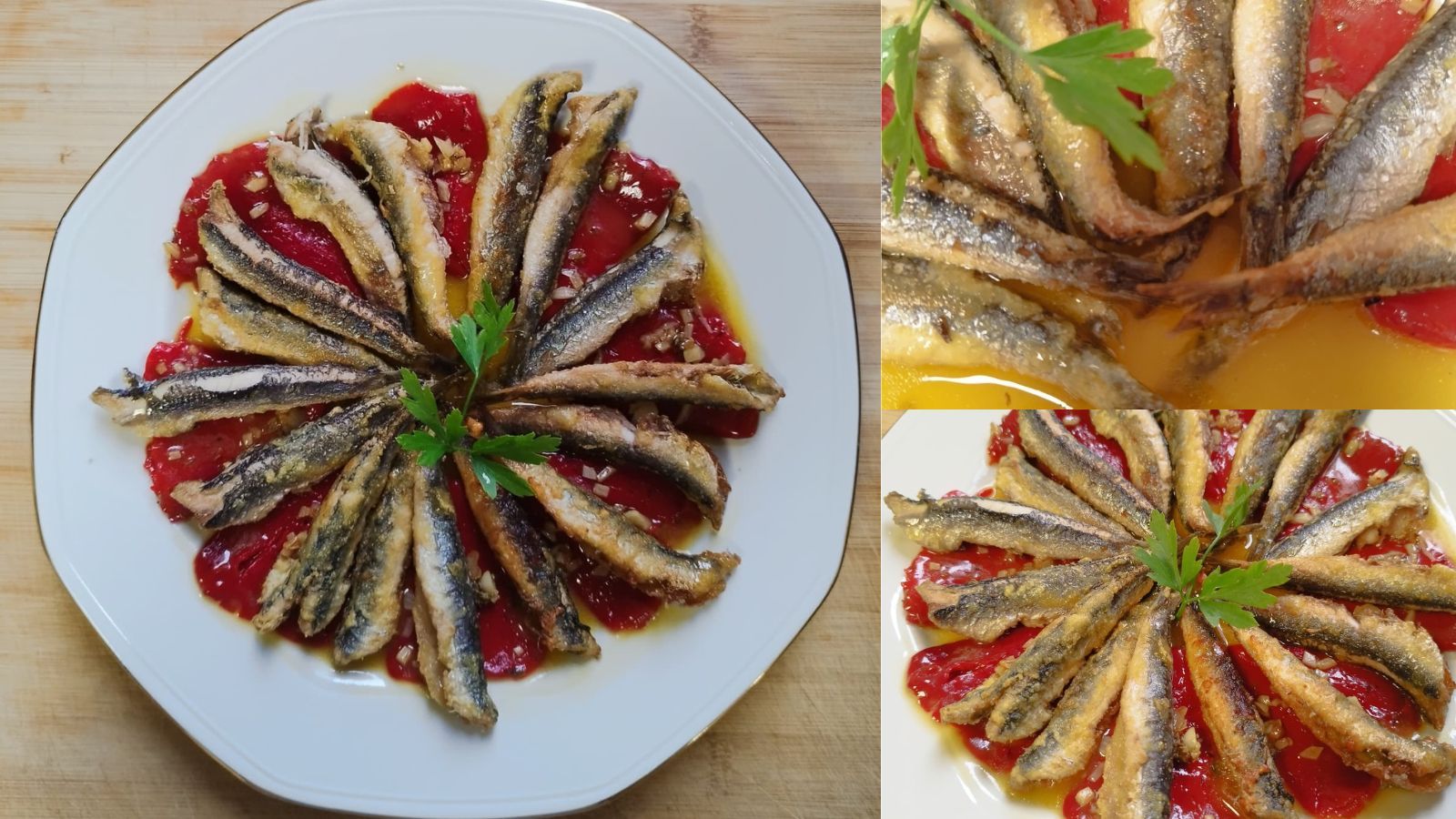 La fritura de boquerones con piquillos y su pilpil de Marcelo Ramón