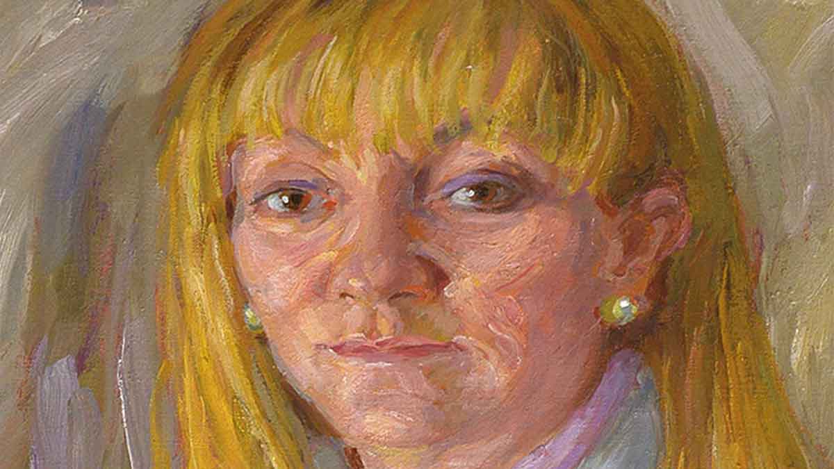 Isabel Carrasco rompió la tradición y colgó su propio retrato en 2012 ...